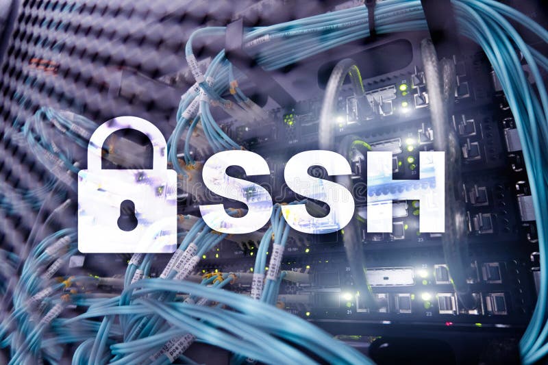 Ssh Secure Shell Protocol And Software Data Protection Internet And Telecommunication Concept 6519