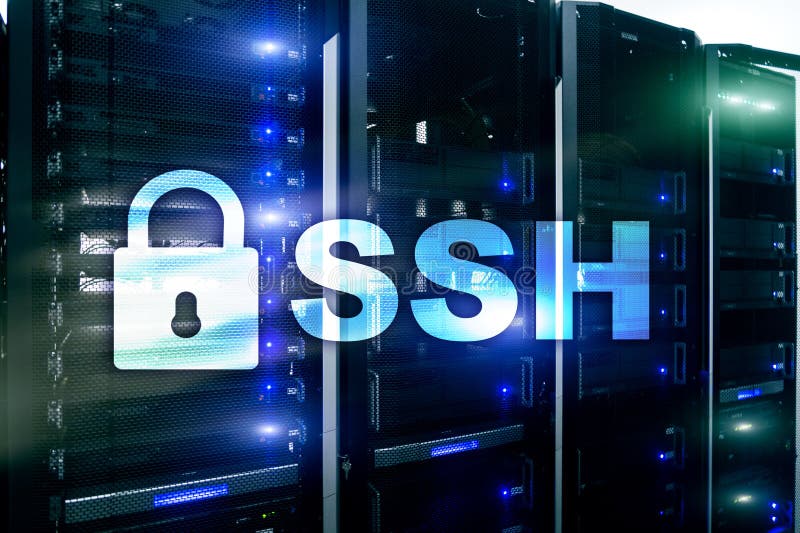 Ssh Secure Shell Protocol And Software Data Protection Internet And Telecommunication Concept 2744