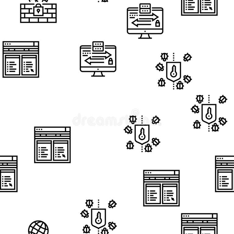 Ssh, Sftp File Transfer Protocol Icons Set Vector Stock Vector ...