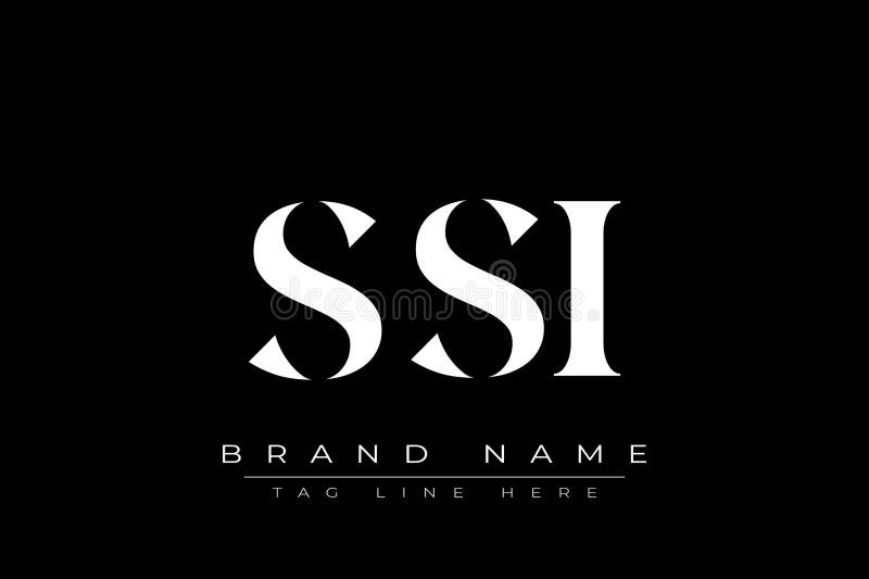 SSI Abstract Letter Logo Design Stock Vector - Illustration of logotype ...
