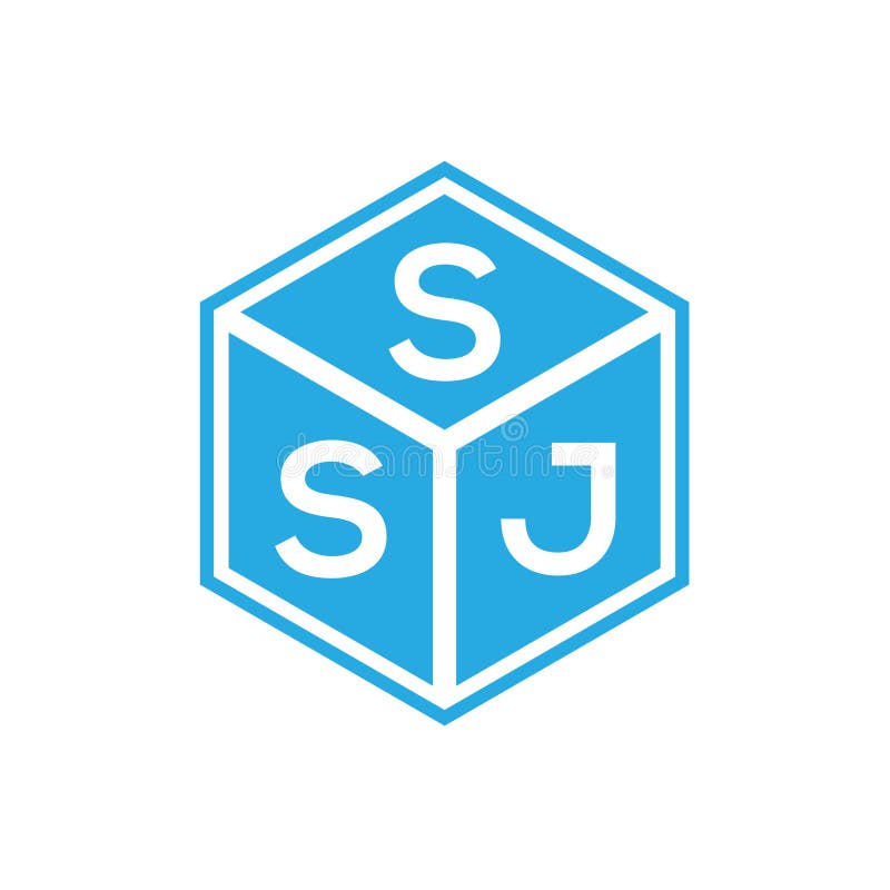 SSJ Letter Logo Design on Black Background. SSJ Creative Initials ...