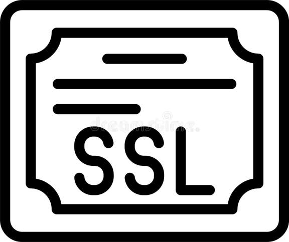 SSL Certificate Vector Icon Stock Illustration - Illustration of secure ...