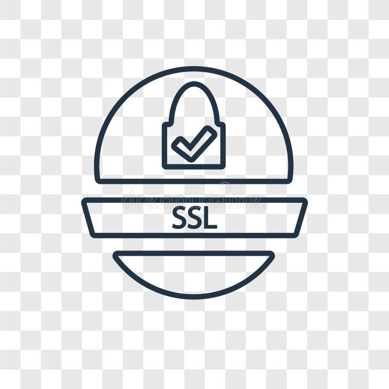 Ssl Concept Vector Linear Icon Isolated on Transparent Background, Ssl ...