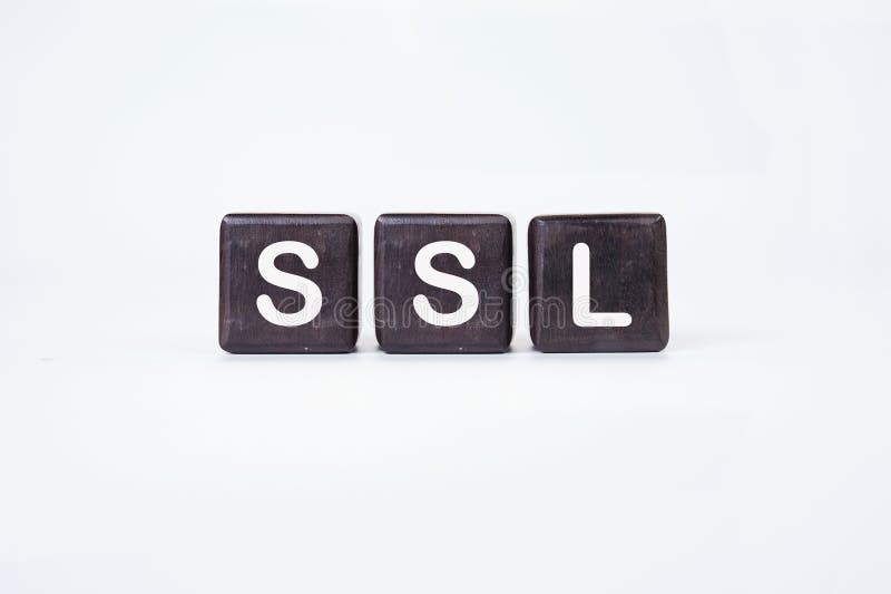 SSL on Cubes on a White Background. SSL Connection Stock Photo - Image ...