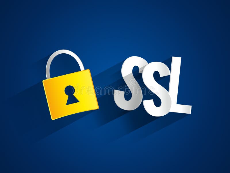 Ssl Secured Seal or Shield Illustration Stock Illustration ...