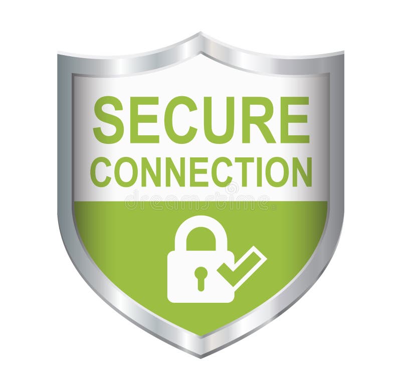 SSL Secure Connection Badge Stock Illustration - Illustration of mark ...