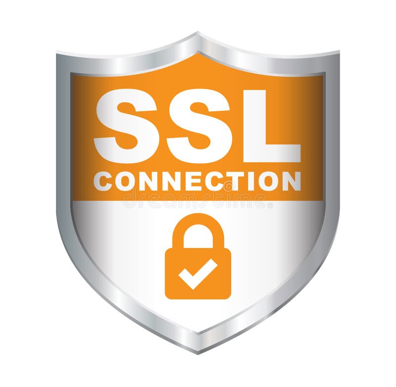 SSL Secure Connection Badge Stock Illustration - Illustration of logo ...