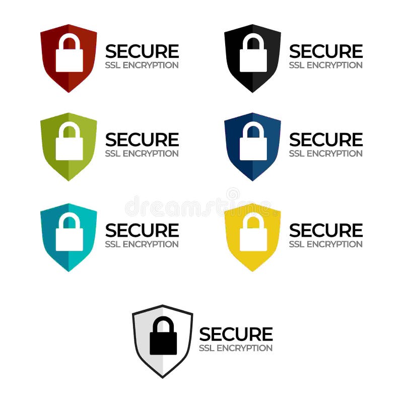 Secure Ssl Encryption Logo, Secure Connection Icon Vector Illustration ...