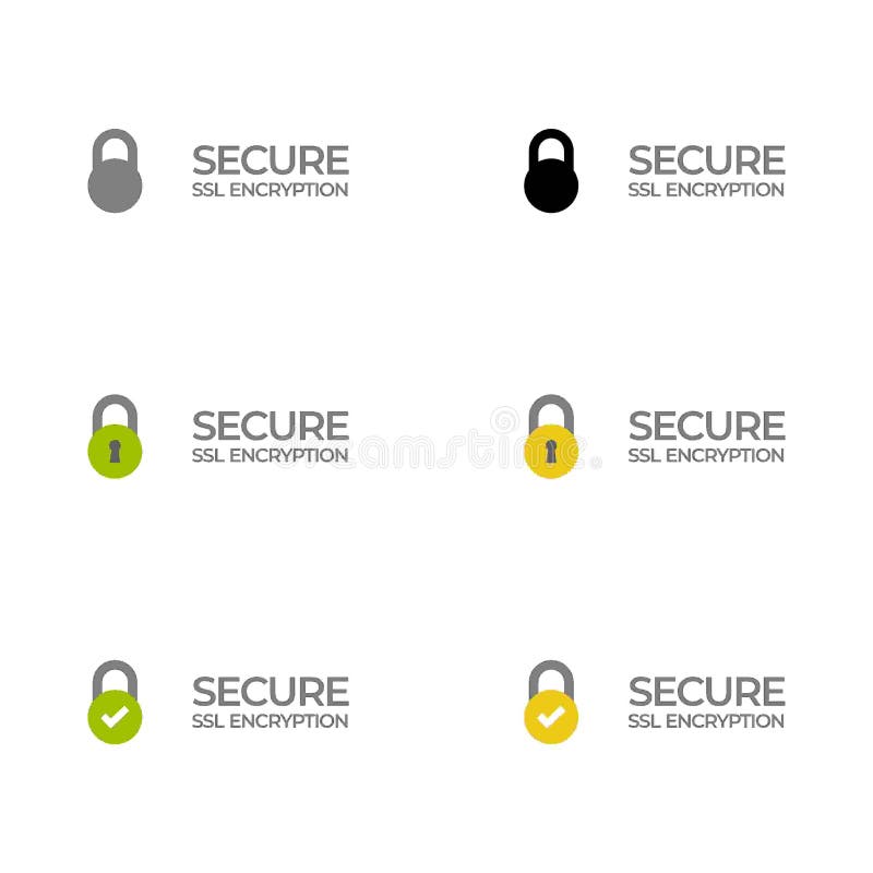 Secure Ssl Encryption Logo, Secure Connection Icon Vector Illustration ...