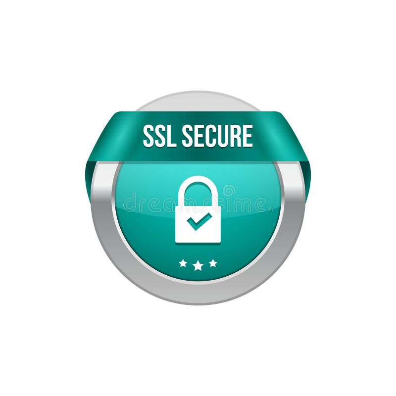 SSL Secure Protection Symbol. SSL Security Transaction Button with ...