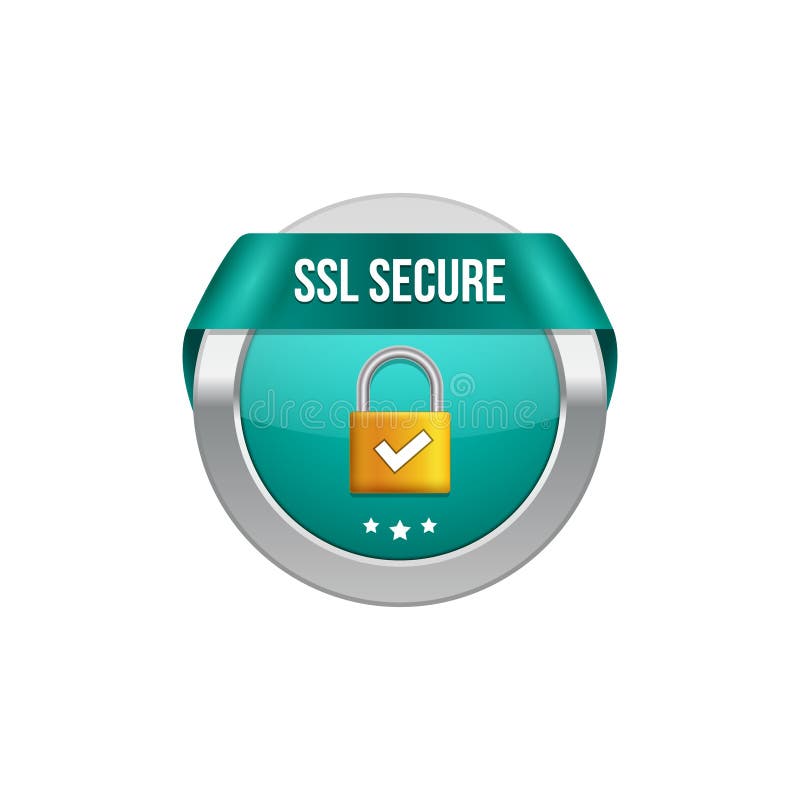 SSL Secure Protection Symbol. SSL Security Transaction Button with ...
