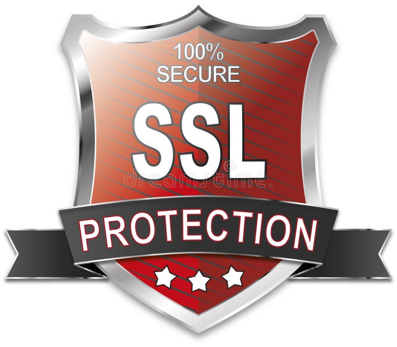 SSL 100 secure shield stock vector. Illustration of security - 99106426