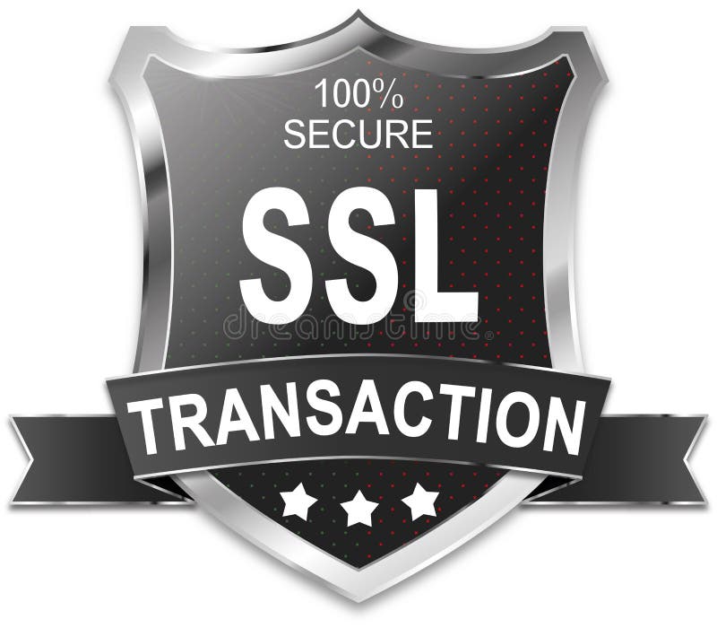 SSL 100 Secure Transaction Shield Stock Vector - Illustration of symbol ...