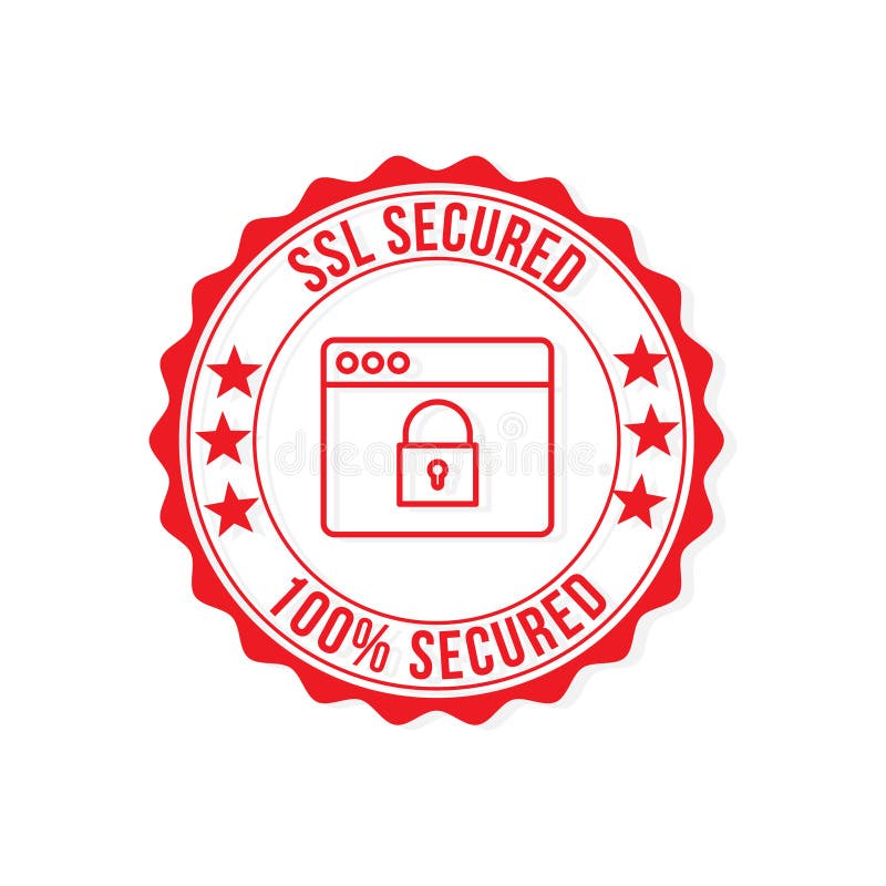 100 secured stamp stock vector. Illustration of product - 79660705