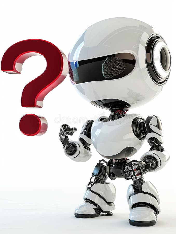 White Robot Question Mark Stock Illustrations – 409 White Robot ...