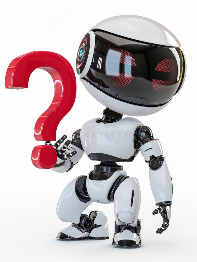 White Robot Question Mark Stock Illustrations – 409 White Robot ...