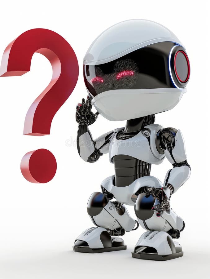 White Robot Question Mark Stock Illustrations – 409 White Robot ...