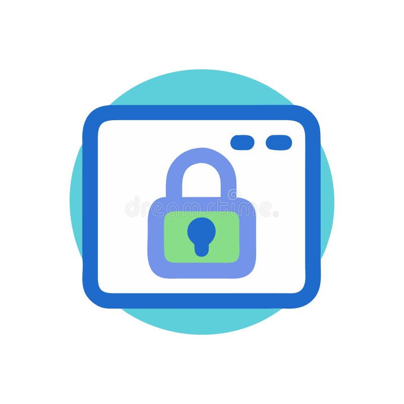 SSO Technology Icon stock illustration. Illustration of security ...