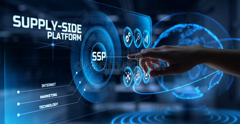 SSP Supply Side Platform Digital Marketing Internet Advertising Concept ...