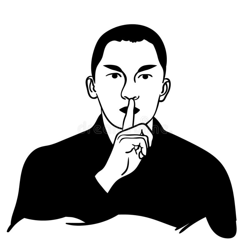Ssshhh Quiet Illustration by Crafteroks Stock Vector - Illustration of ...