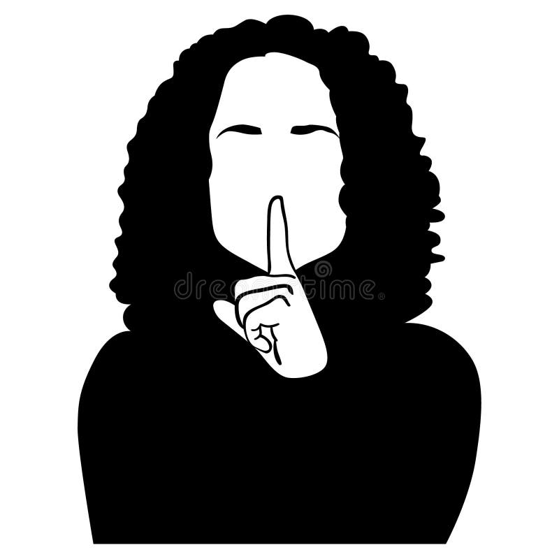 Ssshhh Quiet Illustration by Crafteroks Stock Vector - Illustration of ...