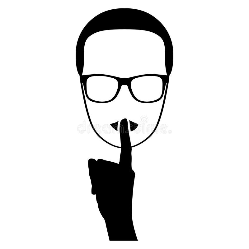 Ssshhh Quiet Illustration by Crafteroks Stock Vector - Illustration of ...