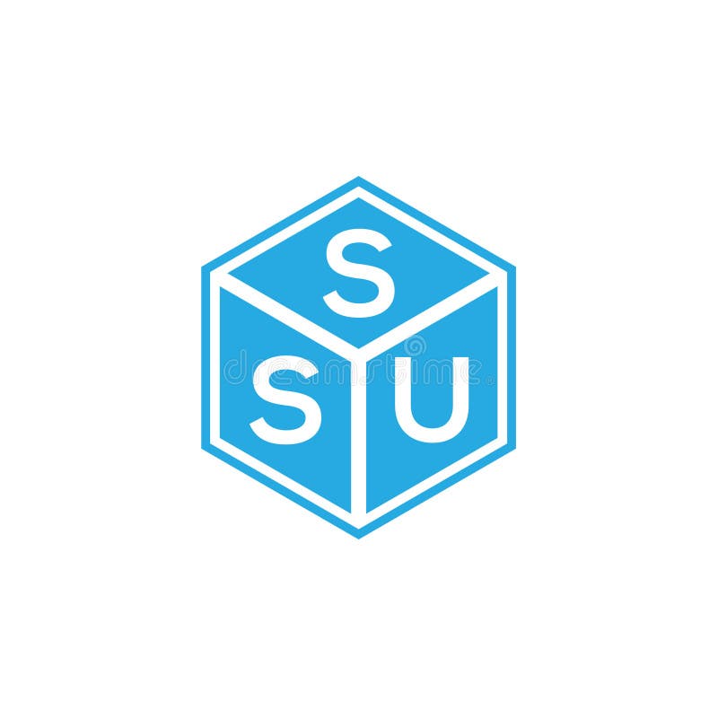 SSU Letter Logo Design on Black Background. SSU Creative Initials ...