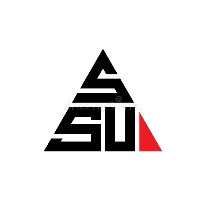 SSU Triangle Letter Logo Design with Triangle Shape. SSU Triangle Logo ...