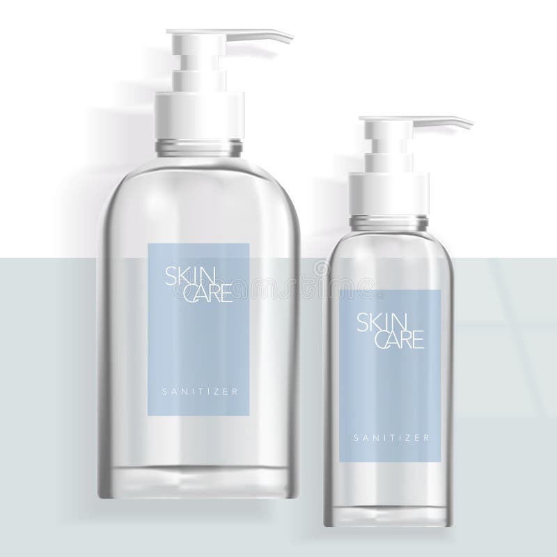 Vector Natural or Organic Minimal Skin Care Packaging Set with Tinted ...