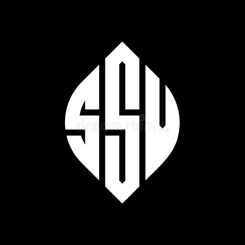 SSV Circle Letter Logo Design with Circle and Ellipse Shape. SSV ...