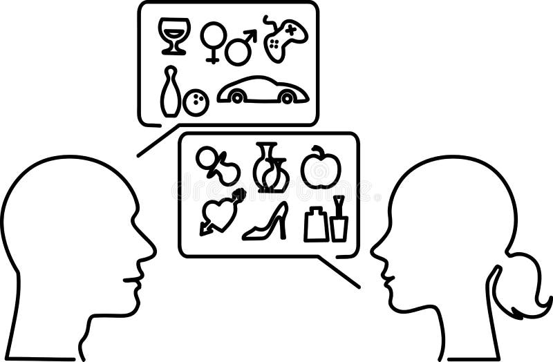 Stéréotypes de genre illustration de vecteur. Illustration of identité ...