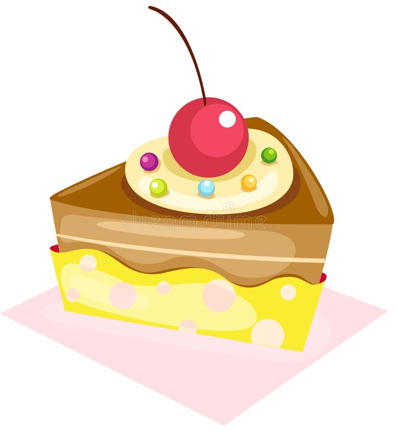 Stück des Kuchens vektor abbildung. Illustration von kuchens - 21511486