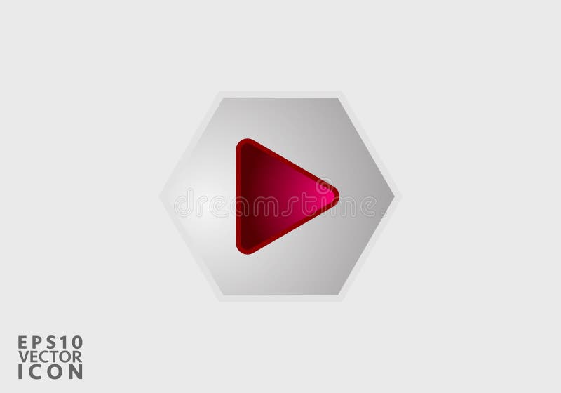 Play Icon, Vector Illustration. Flat Design Style Stock Vector ...