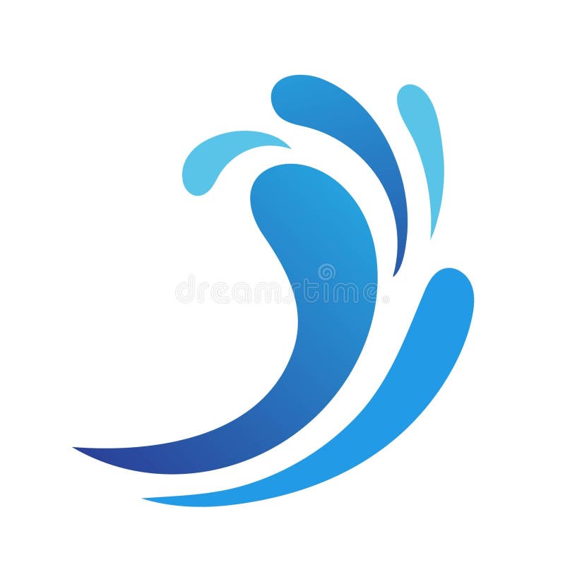 Water Wave Sea Waves Ocean Beach Logo Stock Illustration - Illustration ...