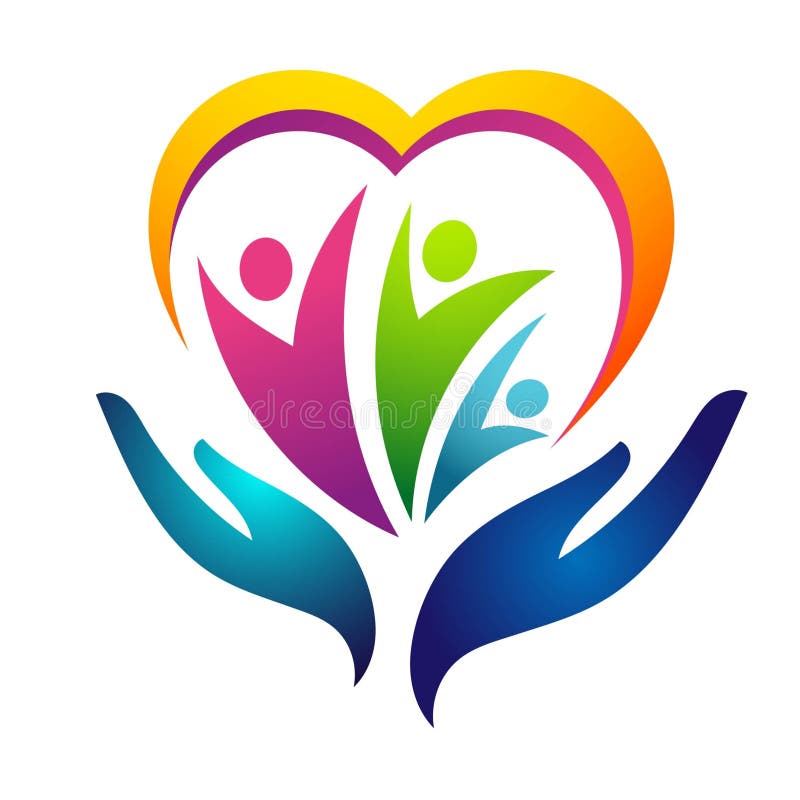 Globe People Helping Hands Care Hands Logo Icon. Stock Vector ...