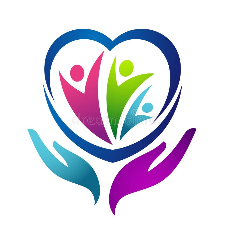 Globe People Helping Hands Care Hands Logo Icon. Stock Vector ...