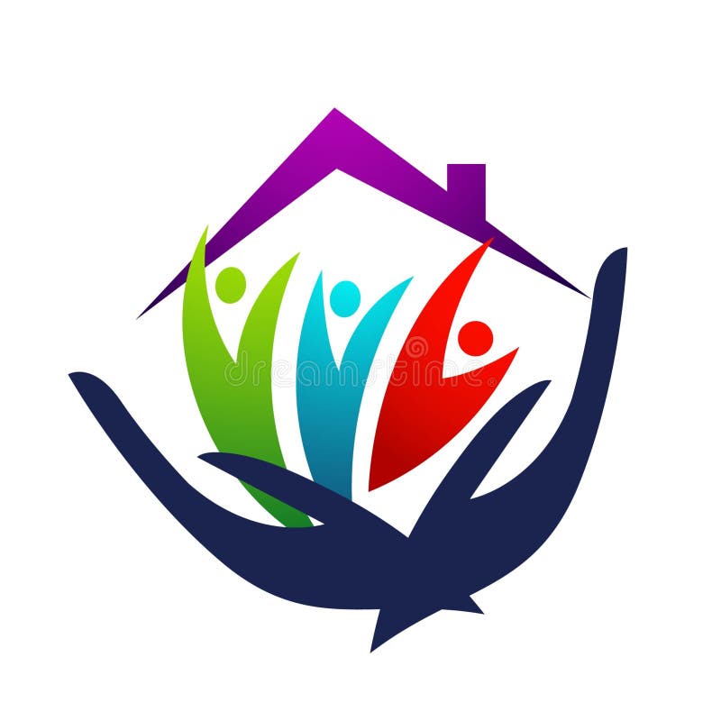 Home Logo Representing a Happy Family Union. Stock Vector ...