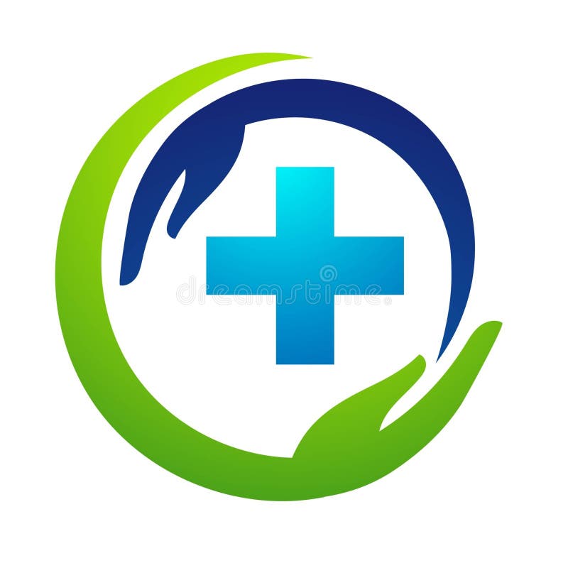 Healthcare Icon Surrounded by Hands. Stock Vector - Illustration of ...