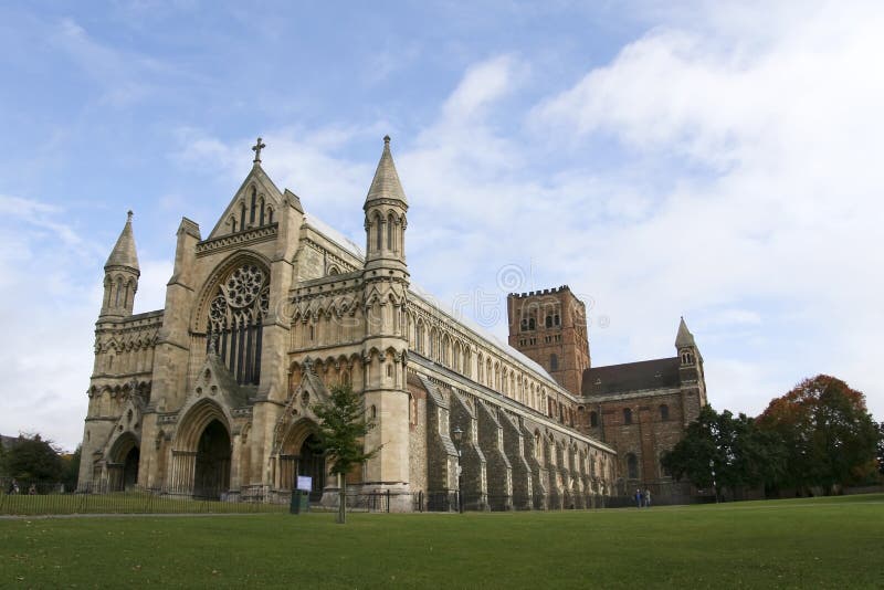 St Albans Cathedral Hertfordshire England Stock Photo - Image of ...