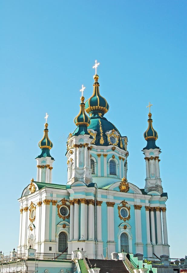St. Andrew S Church in Kiev Stock Photo - Image of andrew, historical ...