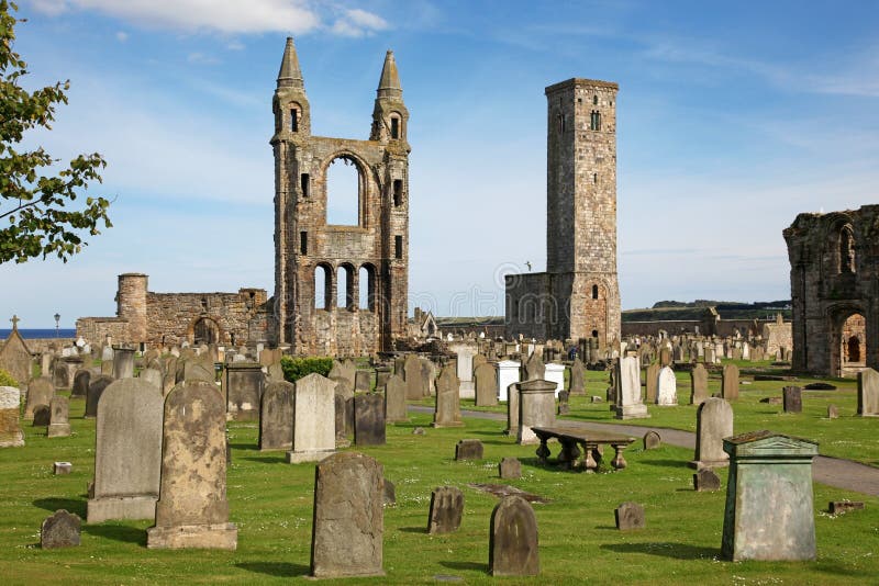 East Gable Of St Andrews Cathedral Ruins, Scotland Stock Photo - Image ...