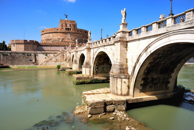 St. Angel Castle, Rome, Italy Stock Photo - Image of landmarks, italy ...