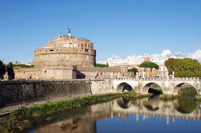 St. Angel Castle in Rome, Italy Stock Photo - Image of travel, italy ...
