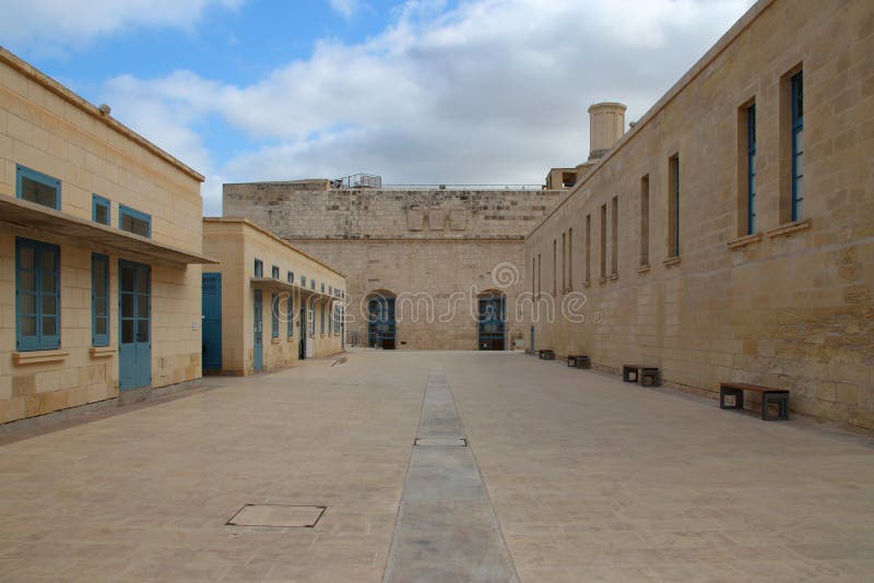The St Angel Fort in Vittoriosa (or Birgu) - Malta Stock Photo - Image ...