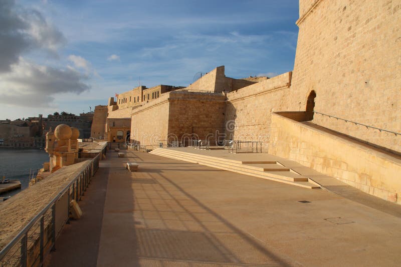 St Angel Fort in Vittoriosa (or Birgu) - Malta Stock Image - Image of ...