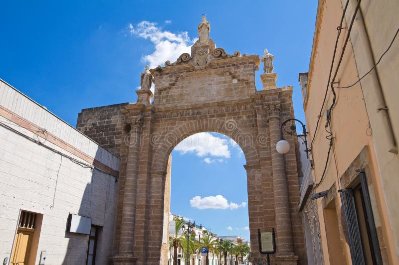 St. Angelo Arch. Manduria. Puglia. Italy Stock Image - Image of door ...