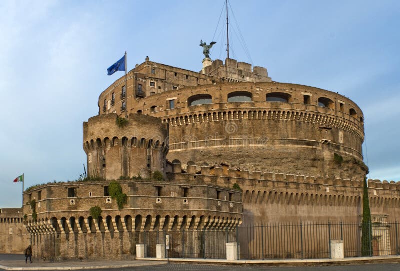 St. Angelo Castle In Rome, Italy Stock Image - Image of italy ...