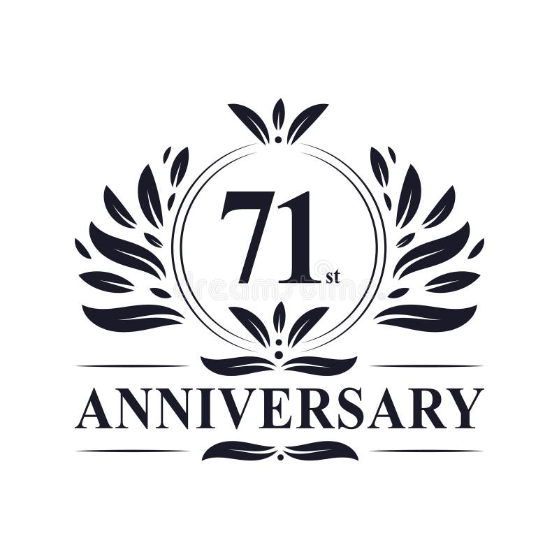 71st Anniversary Celebration, Luxurious 71 Years Anniversary Logo ...