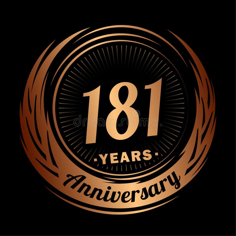 181 Years Anniversary. Elegant Anniversary Design. 181st Logo. Stock ...