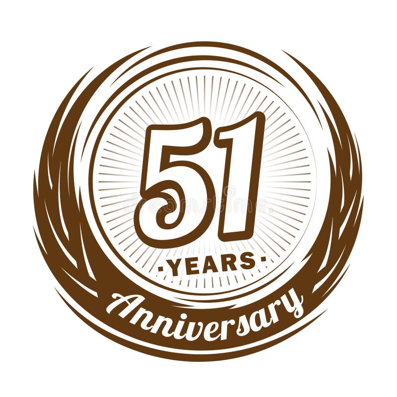 51 Years Anniversary. Elegant Anniversary Design. 51st Logo. Stock ...